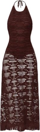 Etro Femme, Robes, Brun, Taille: 36 FR Robe Longue en Coton &agrave; Effet Crochet