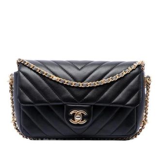 Chanel Pre-owned Vintage Quilted Lambskin Crossbody Bag - - Pre-owned - Damen - Schwarzk - ONE SIZE