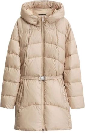 HUGO BOSS Pepula Down Coat - Femme - Manteaux - Beige - Taille: 34 FR