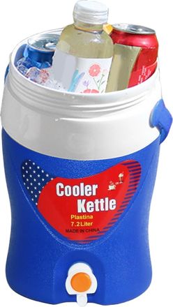 Generico Thermo-Getr&auml;nkespender: Hei&szlig;- und Kaltwasserspender mit Wasserhahn, Getr&auml;nkekanne mit Griff, Karaffe f&uuml;r hei&szlig;en und kalten Milchkaffee