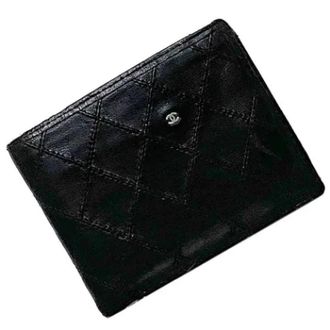 Chanel Portefeuille en cuir Pre-owned - Femme - Pre-owned - Noir - Taille: ONE Size