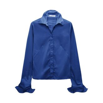Dorothee Schumacher Blouse Poplin Love - Femme - Blouses et Chemises - Bleu - Taille: 44 FR