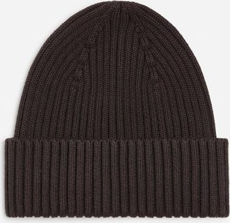 Arket Rippstrickm&uuml;tze -Braun