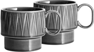 Sagaform 5018502 Teetassen 2er Set, Steinzeug