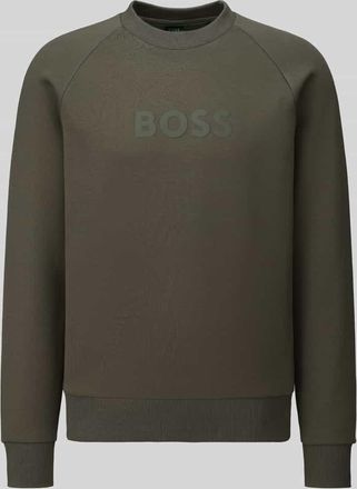 HUGO BOSS Sweatshirt mit tonalem Logo-Schriftzug Modell Salbo