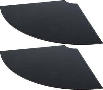 Artibetter 2 St&uuml;ck Schwebendes Acryl Eckwandregal Wandmontiertes Wohnzimmer und K&uuml;chenregal Stabiles Schwarzes Wandregal f&uuml;r Bad und Flur