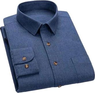 Generic Chemise &agrave; manches longues pour homme, coupe ajust&eacute;e, chemise formelle douce &agrave; carreaux d&eacute;contract&eacute;s hauts ray&eacute;s bureau, 230, 4XL