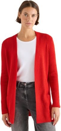 Cecil Damen 2515493 Offener Struktur-Cardigan, Fiery red, M