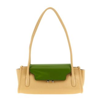 Marni Sac bandouli&egrave;re en cuir avec rabat contrastant - Femme - Sacs - Multicolore - Taille: ONE Size