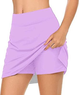 Generic Jupe de Tennis athl&eacute;tique pour Femme, Jupe Short Femme 2 en 1 de Sport Jupe de Golf Tennis pour Femme Jupe Courte Jupe-Short de Tennis en Tissu Extens