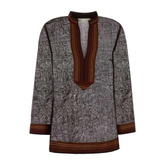 Tory Burch Leinenbluse - - Blouses & Shirts - Damen - Braun - S