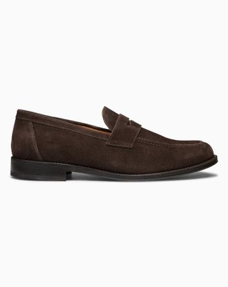 CHARLES TYRWHITT Penny-Loafer aus Wildleder - Dunkles Schokoladenbraun