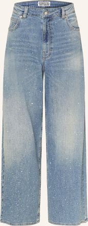 Essentiel Wide Leg Jeans Kactus Mit Schmucksteinen blau