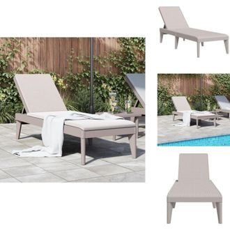 vidaXL Sonnenliege Cappuccino-Braun 186x60x29 cm pp - Sonnenliege - Gartenliege - Au&szlig;enliegens - Poolliege - Relaxliege