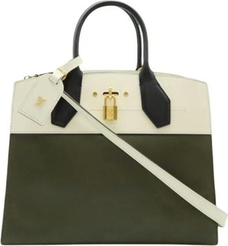 Louis Vuitton Pre-owned Sac &agrave; main City Steamer MM en cuir - Femme - Pre-owned - Vert - Taille: ONE Size