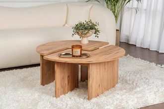 Dmora Couchtisch Codroipo 90x90x41h cm Braun, Quadrat