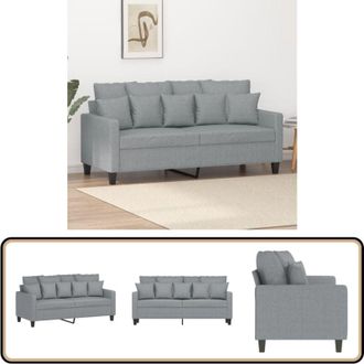 vidaXL Vidaxl - Canapé à 2 places Gris clair 140 cm Tissu - Canapé Deux Places - Canapé Gris - Canapé Moderne - Canapé Tissu - Meubles Salon