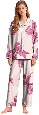Generic Ensemble pyjama long et pantalon de pyjama tendance et d&eacute;contract&eacute; pour femme, PK2, 3XL
