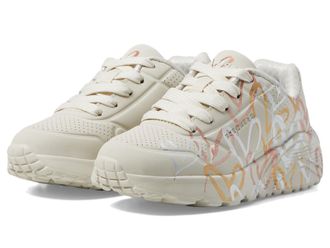 Skechers M&auml;dchen UNO Lite Metallic Love Sneaker, Naturfarben Mehrfarbig, 33.5 EU