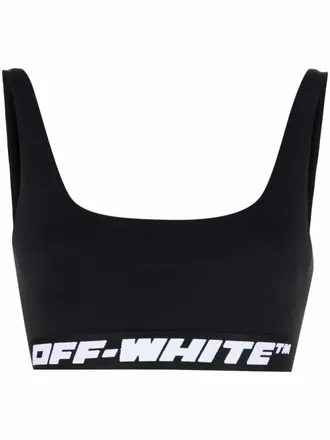 Off-white Sport-BH mit Logo - Schwarz