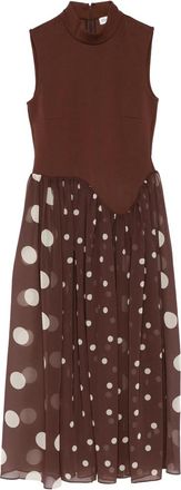 Stine Goya Polka-dot High-neck Midi Dress