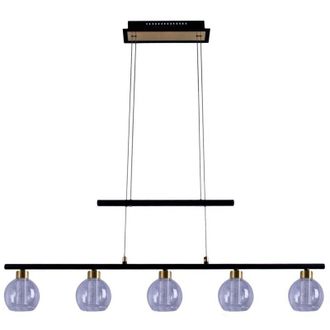 N&auml;ve Suspension suspension plafonnier LED salle &agrave; manger lumi&egrave;re verre 5 lampes L90cm