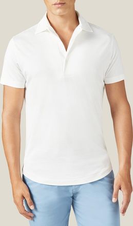 Luca Faloni Polo in Weiß aus Seide-Baumwolle für Herren