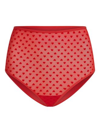 Marlies Dekkers culotte taille-haute &agrave; motif coeur - Rouge