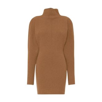 Max Mara Woll-Kaschmir-Garnkleid - - Dresses - Damen - Braun - M