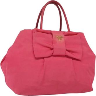 Prada Pre-owned Nylon sacs-main - Femme - Pre-owned - Rose - Taille: ONE Size