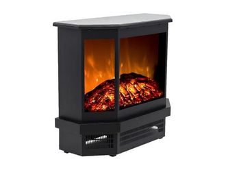 Vente-Unique Chemin&eacute;e &eacute;lectrique po&ecirc;le ETNA - L55.8 x P22.5 x H51.6 cm - Noire