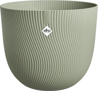 ELHO Sereh Rund 25 - Blumentopf f&uuml;r Innen und Au&szlig;en - 100% recyceltes Plastik - &Oslash; 24.5 x H 21 cm - Gr&uuml;n/Skandinavisches Gr&uuml;n