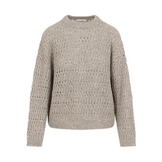 Brunello Cucinelli Damen, Strickwaren, Beige, MGr&ouml;&szlig;e
