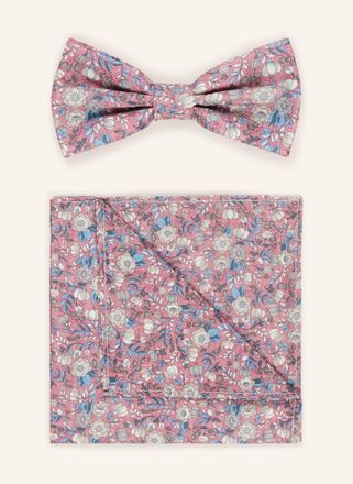 Paul Paul Set: Fliege Und Einstecktuch rosa