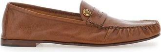 Versace Homme, Chaussures, Brun, Taille: 45 EU Mocassins &agrave; d&eacute;tail bouton