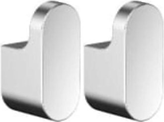 Emco Flow Haken zur Wandmontage, praktischer Handtuchhalter aus Metall, hochwertiger Wandhaken f&uuml;r Handt&uuml;cher oder Kleidung, chrom (Packung mit 2)