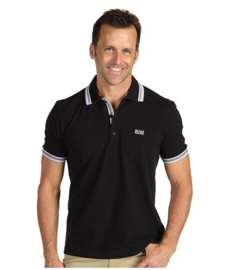 BOSS Herren Paddy Poloshirt Polohemd, Schwarz, XL