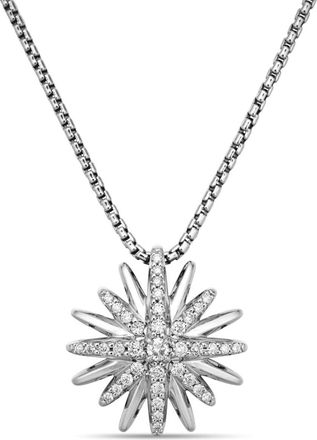 David Yurman collier Starburst en argent sterling pav&eacute; de diamants