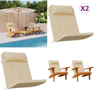 vidaXL Adirondack-Auflagen 2 Stk. Beige Oxford-Gewebe - Sitzauflage - Adirondack-Auflage