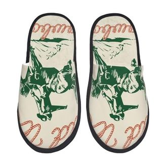 Generic Pantoufles DHiver West Cowboy R&eacute;utilisables Accueil Pantoufles Doux Chaussons Pour Chambre Femmes Spa L