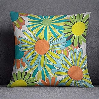 Bonamaison Le Jardin du Lin Kissenhüllen, Cotton, Mehrfarbig, 45x45