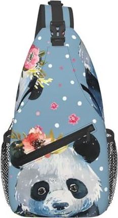 Generic Sac &agrave; dos &agrave; bandouli&egrave;re motif panda g&eacute;ant graffiti pour homme