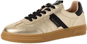 Tamaris Baskets basses pour femme, semelle int&eacute;rieure amovible, doublure confortable, Or clair., 39 EU