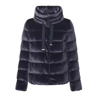 Herno Smooth Velvet Jacket - - Jackets - Damen - Blau - M