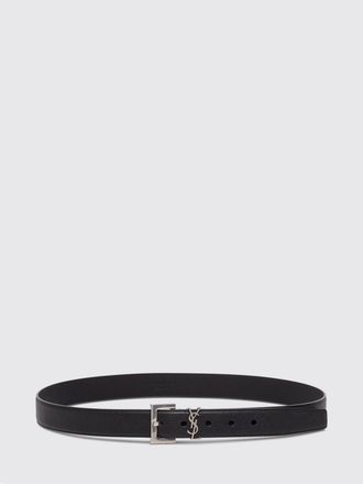 Saint Laurent Ceinture en cuir dagneau avec monogramme YSL