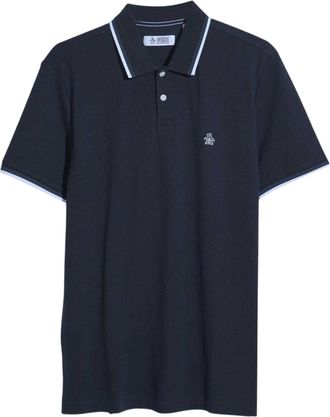 Original Penguin Poloshirt f&uuml;r Herren, Regul&auml;r, kurz&auml;rmlig (Dunkel Saphirblau)