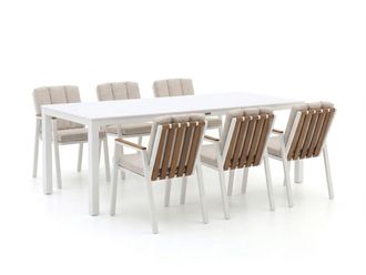 Bellagio la vita attrattiva Bellagio Bertinoro/Menzano 220 cm Gartenm&ouml;bel-Set 7-teilig stapelbar