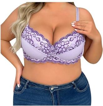 Generic Soutien-gorge pour femme - Sans fil - Push Up - Mince - Sexy - Fermeture dans le dos - Lingerie avec armatures - Soutien am&eacute;lior&eacute; - Couverture compl&egrave;t