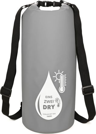 Troika Troika Outdoor Rucksack mit Kühlfunktion und Roll-Top 1-2 Dry Bag aus Polyester in der Farbe Grau, RUC03/GY