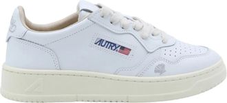 Autry Low-Top Sneaker - Low-Top White Leather Sneakers With Perforated Det - Gr. 37 (EU) - in Wei&szlig; - f&uuml;r Damen